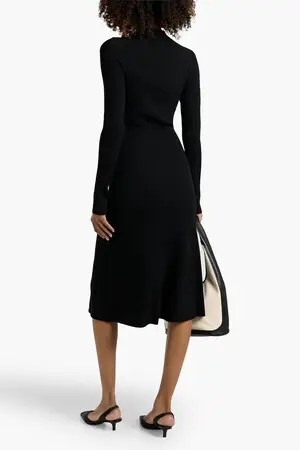 Theory Ribbed Merino Wool-blend Midi Dress