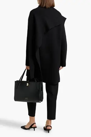 Vince Knitted Coat With Neckties - Black