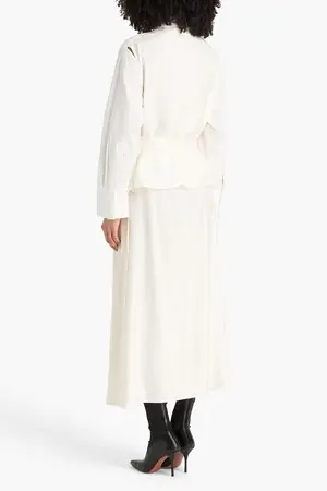 RÓHE Paneled Cotton-poplin Midi Shirt Dress