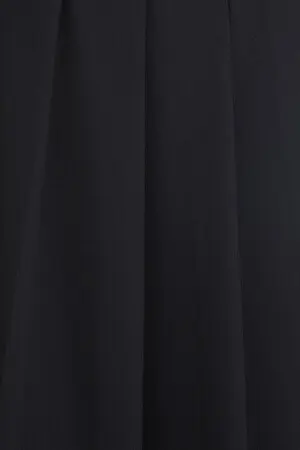 RÓHE Pleated Twill Midi Skirt