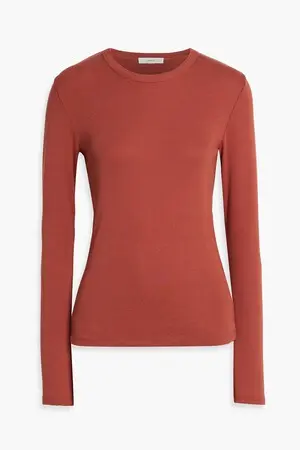 Vince Pima Cotton And Modal-blend Jersey Top