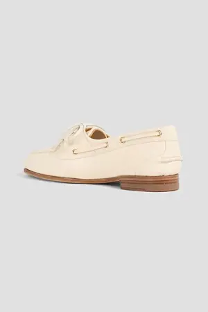 Bally Leather Boat Shoes - Cream