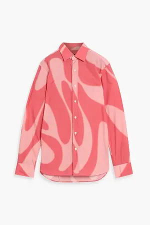 TOM FORD Printed Cotton And Lyocellblend Shirt - Fuchsia