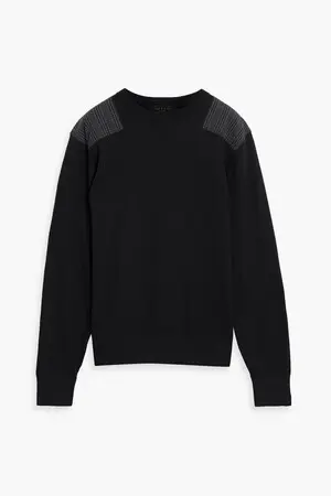 Rag & Bone Marco Checked Flannel And Cotton-blend Sweater