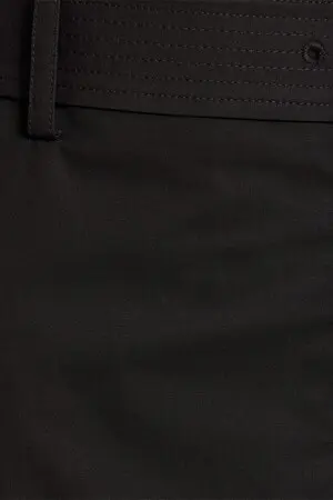 Vince Belted Cotton-twill Midi Skirt