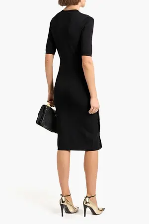 Altuzarra Ribbed Knit Dress With Button Detail
