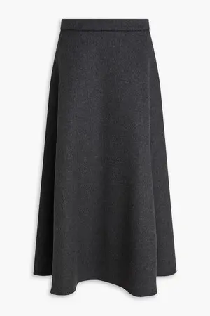 RÓHE Wool-blend Felt Midi Skirt - Anthracite
