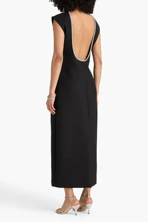 RÓHE Crystal-embellished Grain De Poudre Wool-blend Maxi Dress