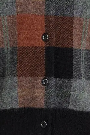 Vince Checked Cashmere Cardigan