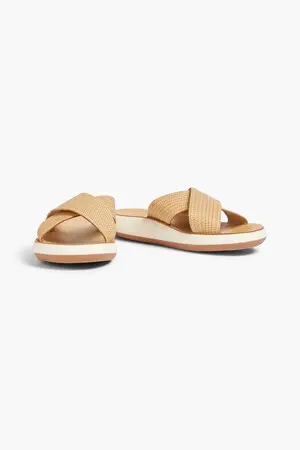 ANCIENT GREEK SANDALS Thais Raffia Crossover Sandals