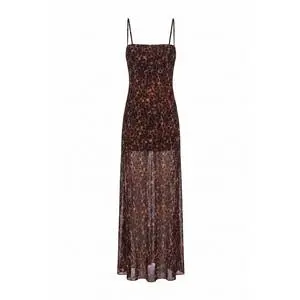 SUNKISSED Leopard Print Maxi Dress - Brown