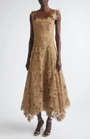 Oscar De La Renta Square Neck Cocktail Dresses