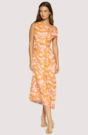 LOST + WANDER Mykonos Dream One-shoulder Midi Dress