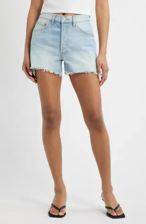 RE/DONE Re/Done 50s High Waist Denim Cutoff Shorts
