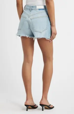 RE/DONE 50s High Waist Denim Cutoff Shorts - Silver Springs
