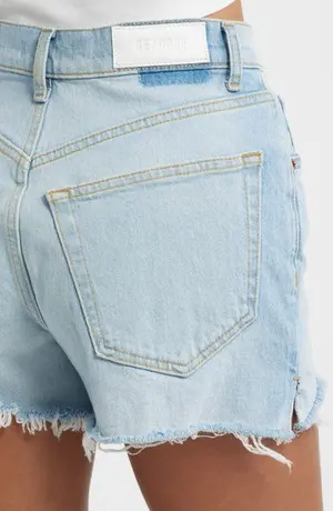 RE/DONE 50s High Waist Denim Cutoff Shorts - Silver Springs
