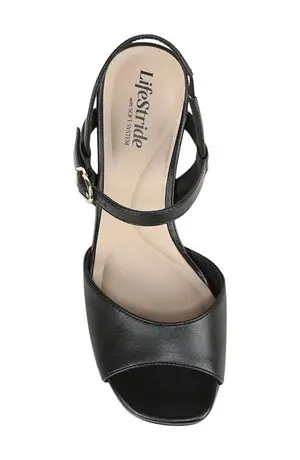 LIFESTRIDE Gwendolyn Ankle Strap Platform Sandal - Blackfa