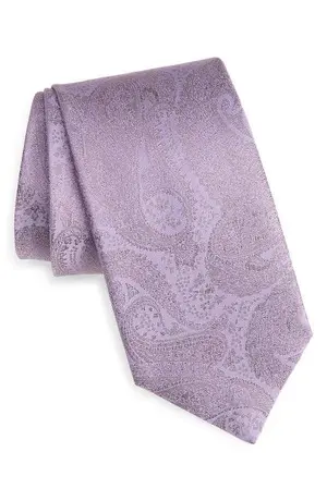 BOSS Geometric Silk Tie - Light/pastel Purple