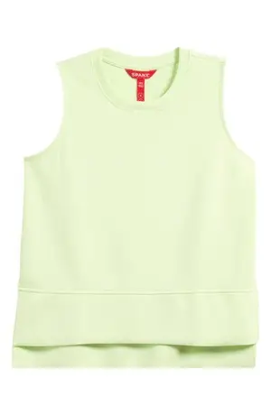 Spanx Lightweight Crewneck Tank With High-low Hem - Zest