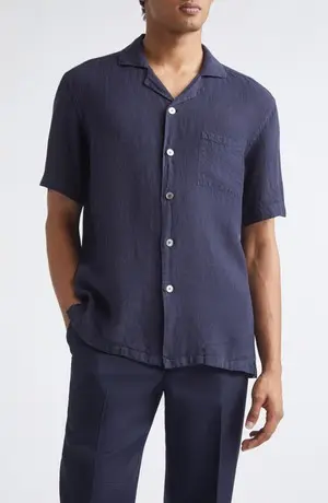 Thom Sweeney Linen Camp Shirt