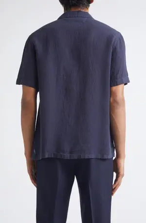 Thom Sweeney Linen Camp Shirt