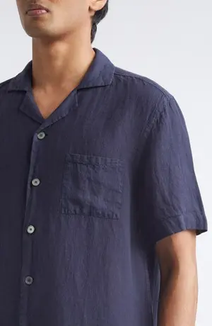 Thom Sweeney Linen Camp Shirt