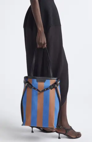 Proenza Schouler North/south Days Stripe Canvas Tote