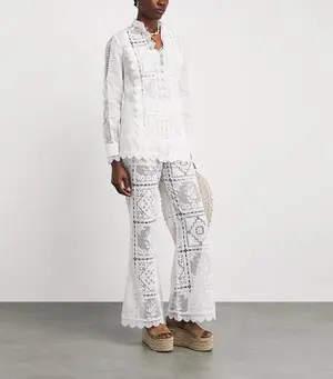 Zimmermann Ramie Lace Aster Blouse - Ivory