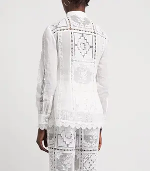 Zimmermann Ramie Lace Aster Blouse - Ivory