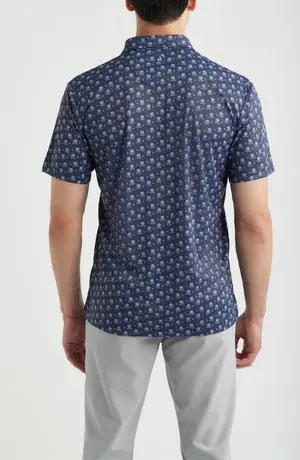 SWANNIES Cliff Floral Performance Golf Polo