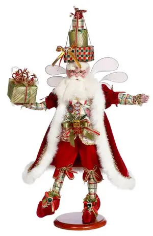 MARK ROBERTS Fairy Of Presents On Base - Red