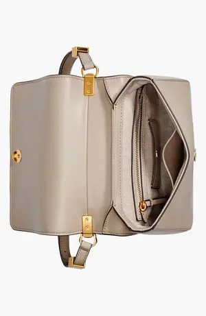 Donna Karan New York Jericho Croc-effect Suede Shoulder Bag - Moth