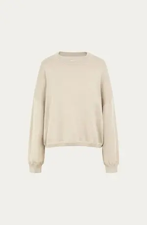 JUANA Nilo Knitted Crewneck In Merino Wool, Silk, And Hemp - Beige