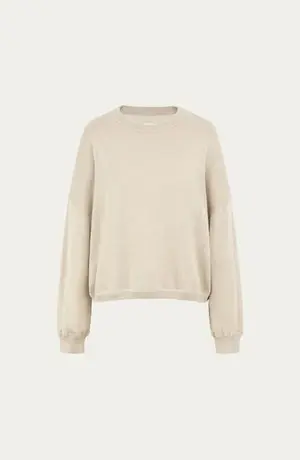 JUANA Nilo Knitted Crewneck In Merino Wool, Silk, And Hemp - Beige