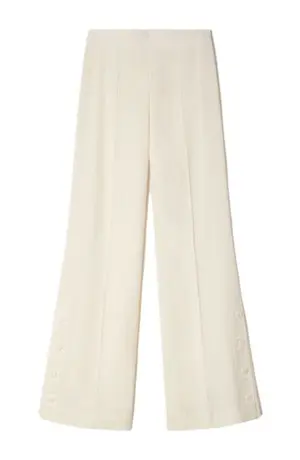 Sandro Buttoned Slit Wide-leg Trousers