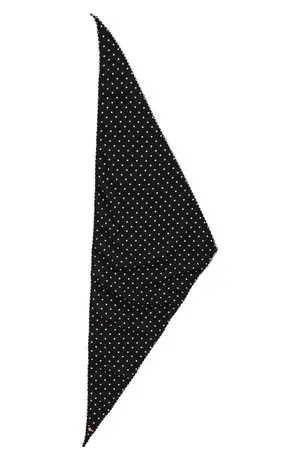 Lele Sadoughi Picot Trim Triangle Scarf - Jet Dot