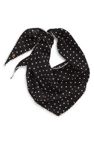 Lele Sadoughi Picot Trim Triangle Scarf