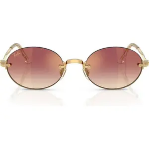 Ray-ban Oval Rimless Sunglasses - Arista/clear Violet