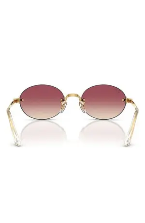 Ray-ban Oval Rimless Sunglasses - Arista/clear Violet