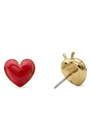 Kate Spade New York Mismatched Heart And Ladybug Stud Earrings
