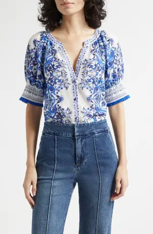 Alice + Olivia Notch Neck Blouses