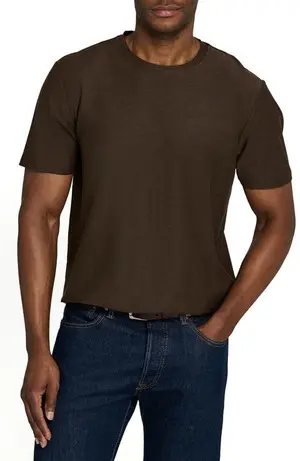BROOKLYN BRIGADE Solid Mapleton Luxe Cross Dyed T-shirt - Brown