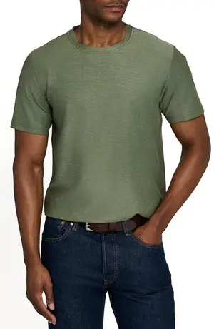 BROOKLYN BRIGADE Solid Mapleton Luxe Cross Dyed T-shirt - Green