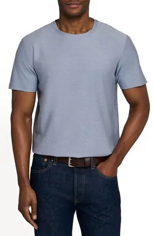 BROOKLYN BRIGADE Solid Mapleton Luxe Cross Dyed T-shirt - Lt Blue