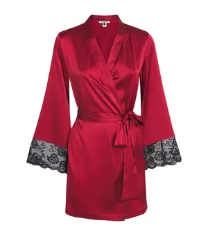 GILDA & PEARL Silk Muse Robe - Red