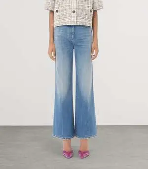 Valentino Garavani Vlogo Wide-leg Jeans