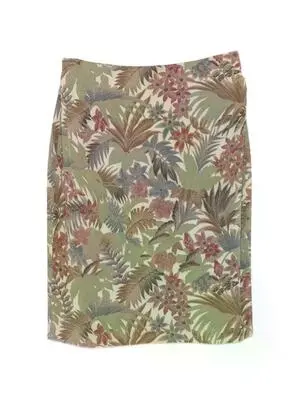 Giorgio Armani Floral-print Midi Skirt - Neutrals
