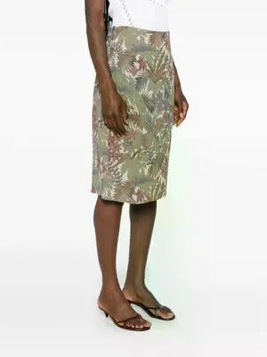 Giorgio Armani Floral-print Midi Skirt