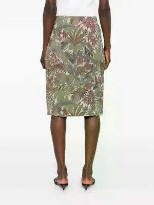 Giorgio Armani Floral-print Midi Skirt