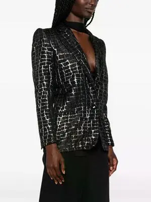 Valentino Garavani 1980s Crocodile-effect Blazer Jacket